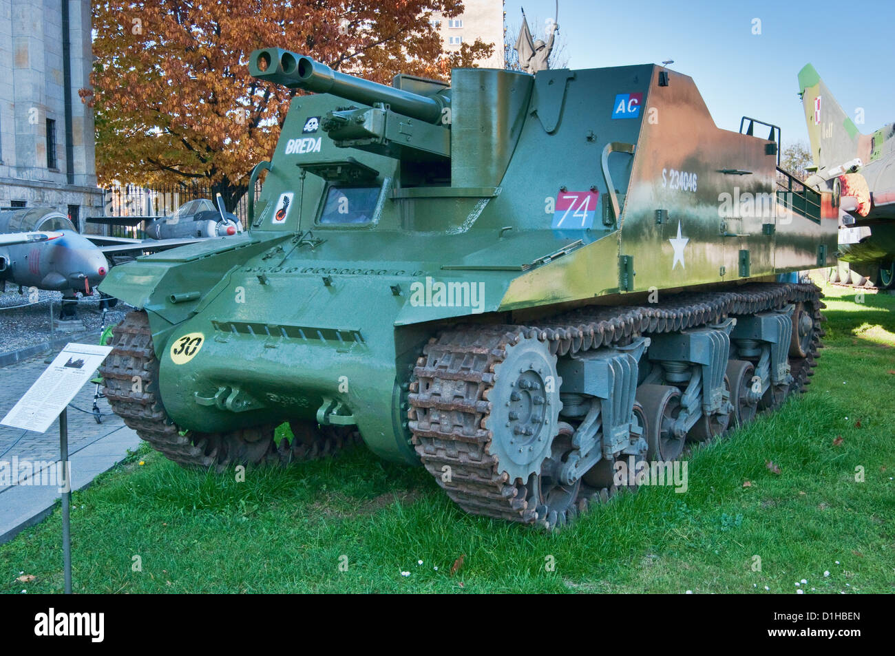 Sexton Mk2 self-propelled artillery vehicle, built in Canada, at Polish ...