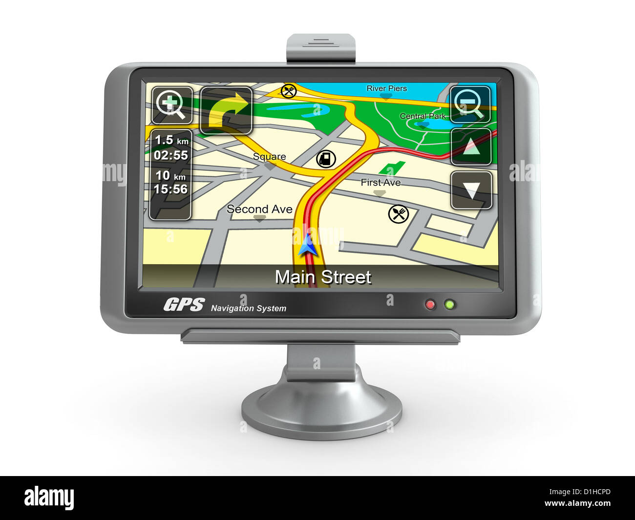 Navigation system. Gps on white isolated background. 3d Stock Photo - Alamy