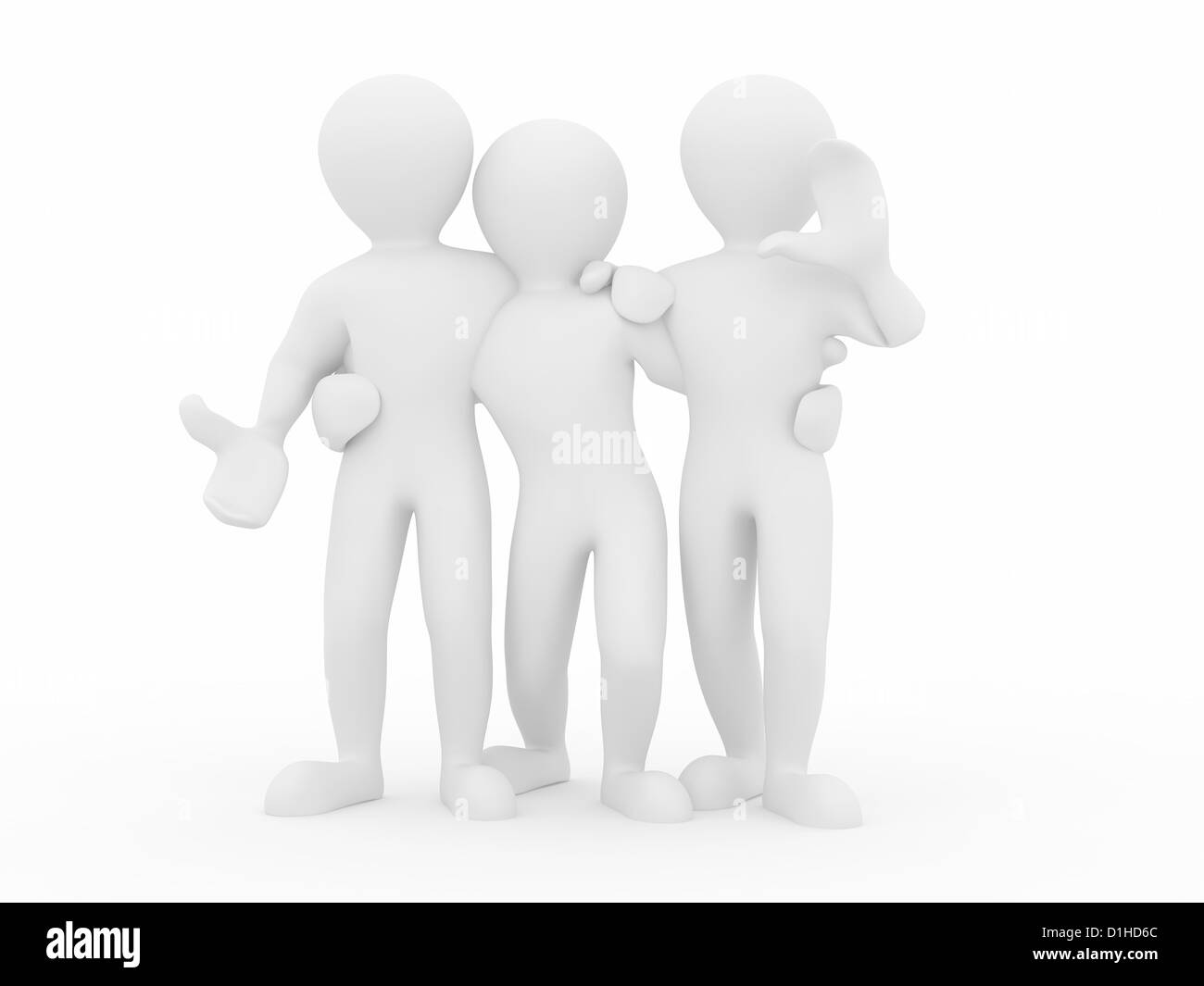 Friendship. Teamwork. Group of people on white isolated background. 3d ...