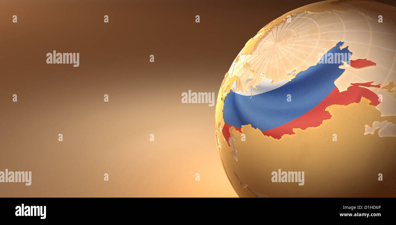 Russia map globe hi-res stock photography and images - Alamy