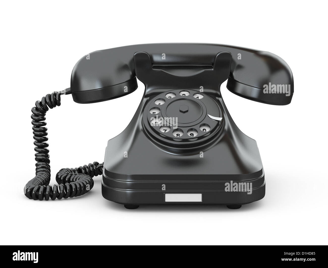 Old-fashioned phone on white isolated background. 3d Stock Photo - Alamy