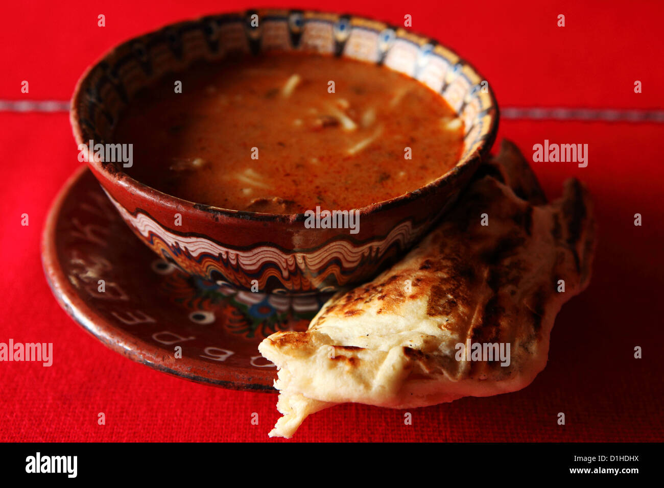 A traditional dish of beef soup is served in Bulgaria Stock Photo - Alamy