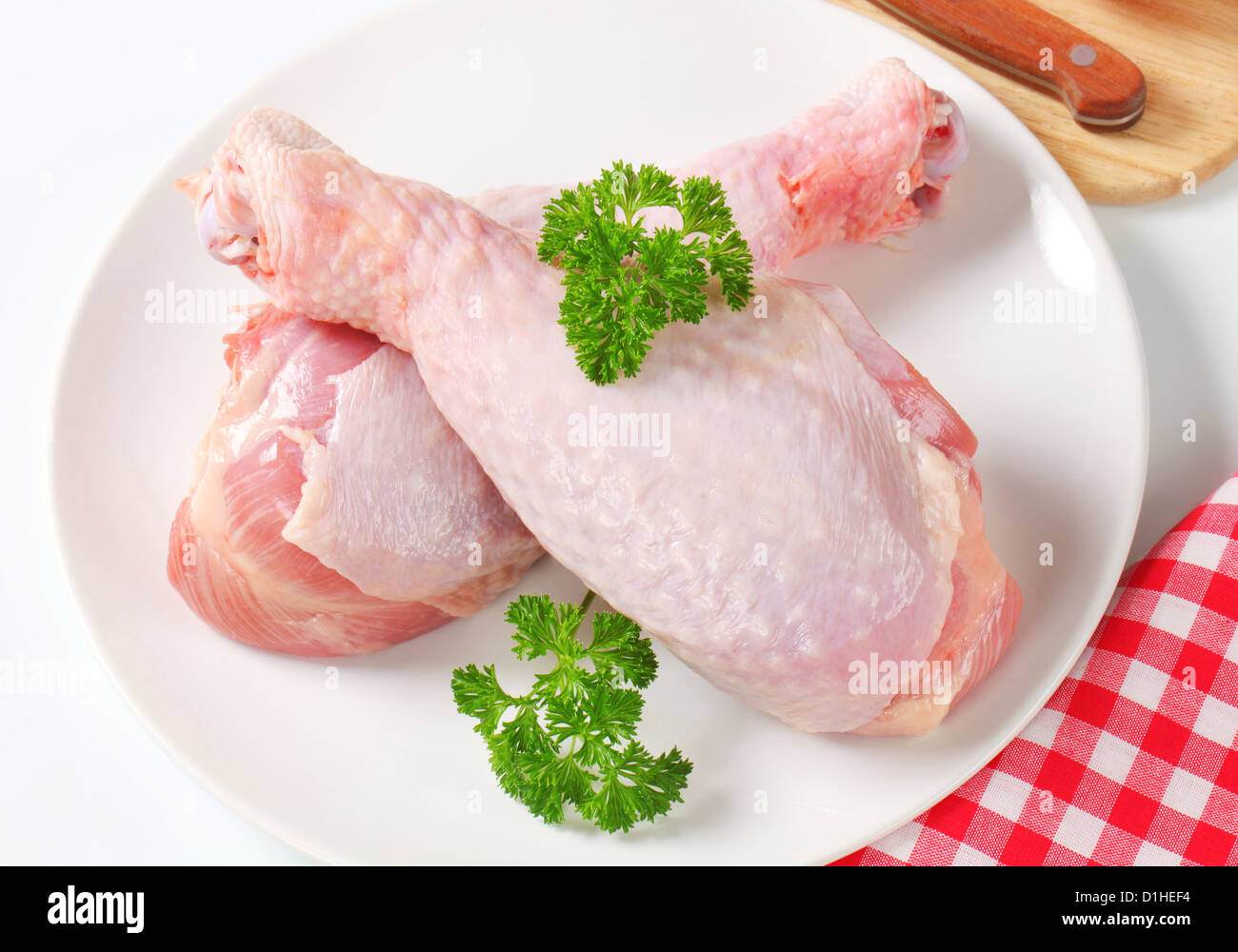 Raw turkey legs (skin on Stock Photo - Alamy
