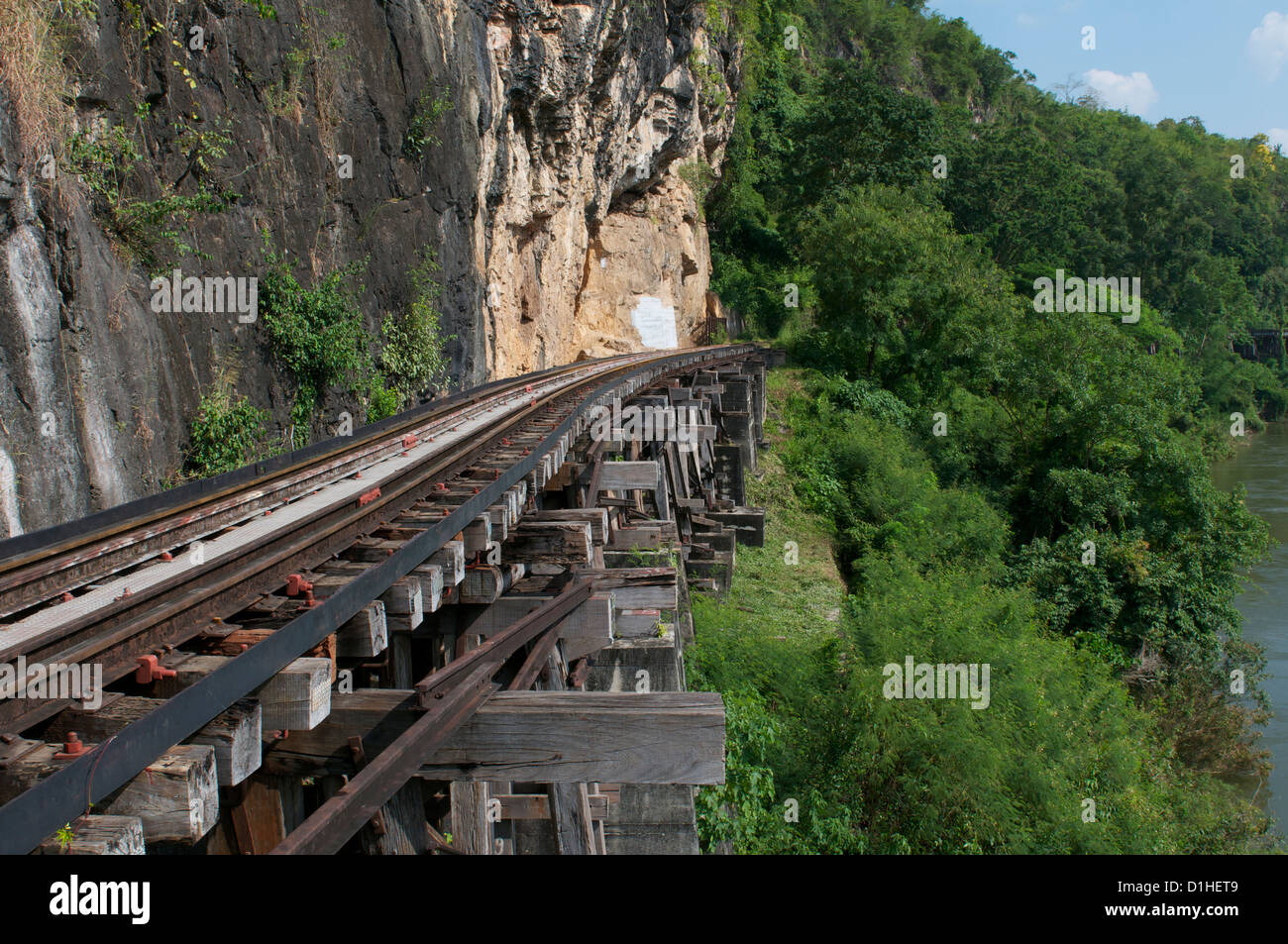 The Wangpo trestle bridge also known as the Wangpo viaduct over looking ...