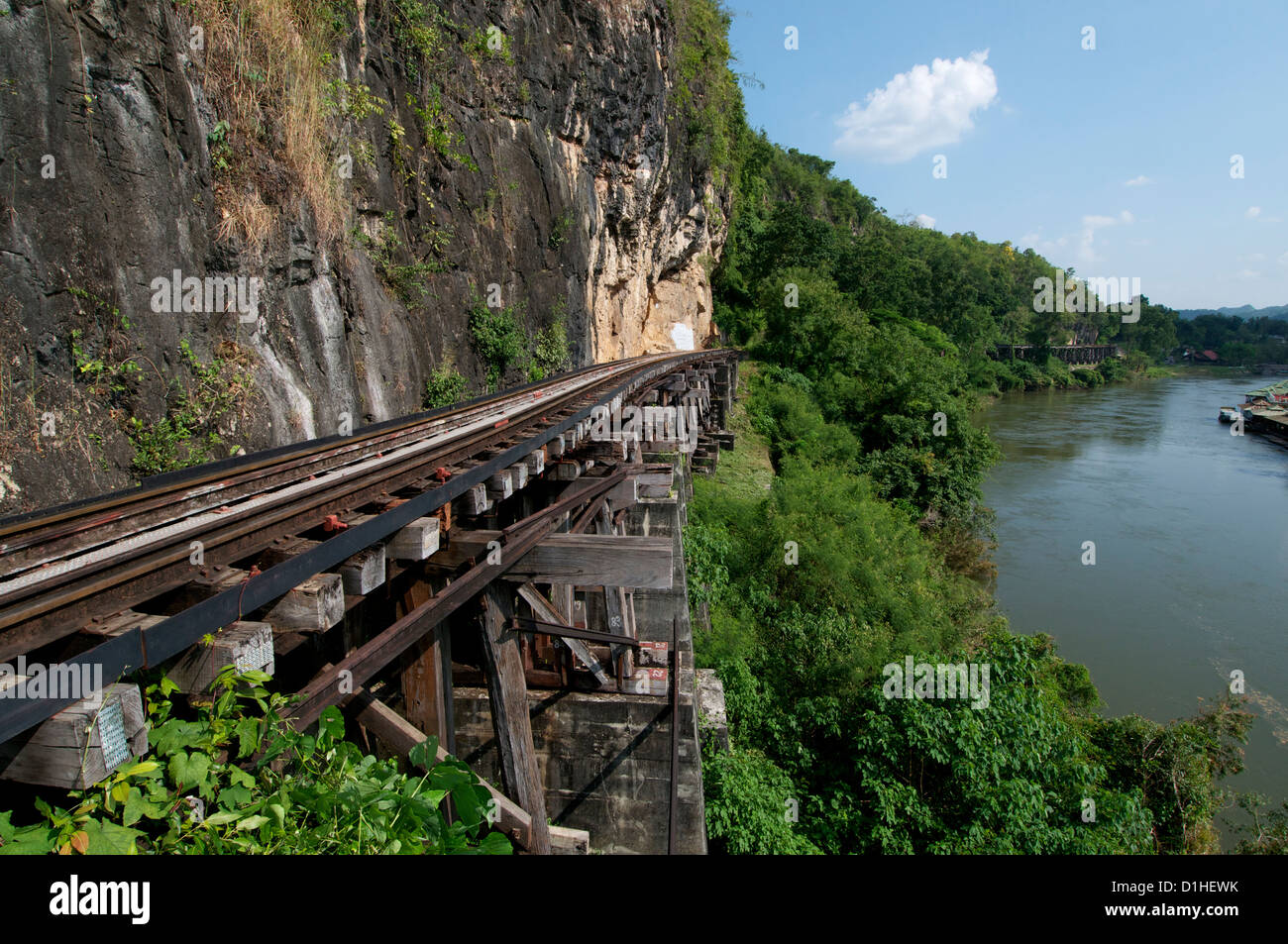 The Wangpo trestle bridge also known as the Wangpo viaduct over looking ...