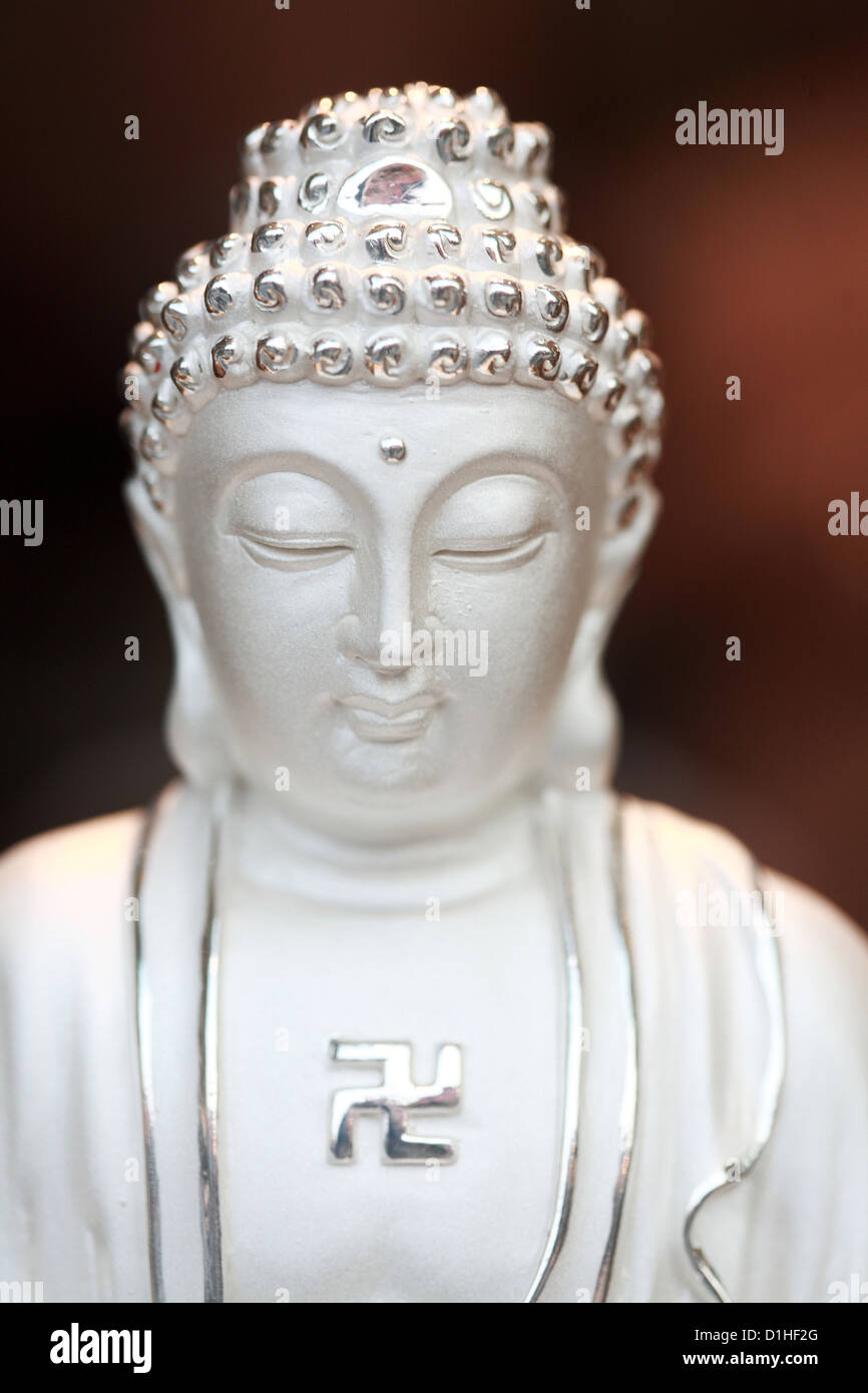Portrait of a Buddha statue Stock Photo - Alamy