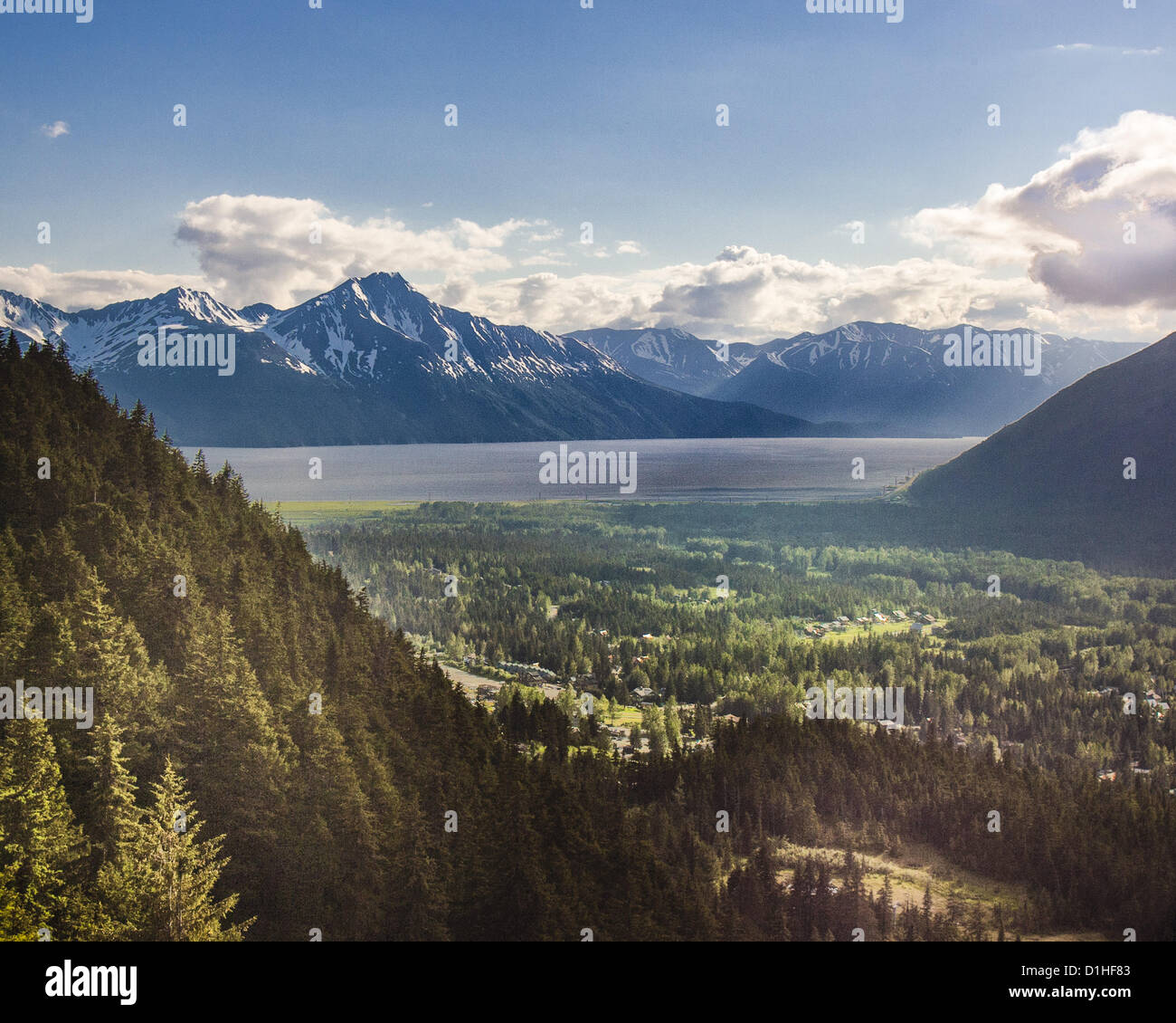 June 30, 2012 - Girdwood, Alaska, US - A dramatic panoramic view of the ...