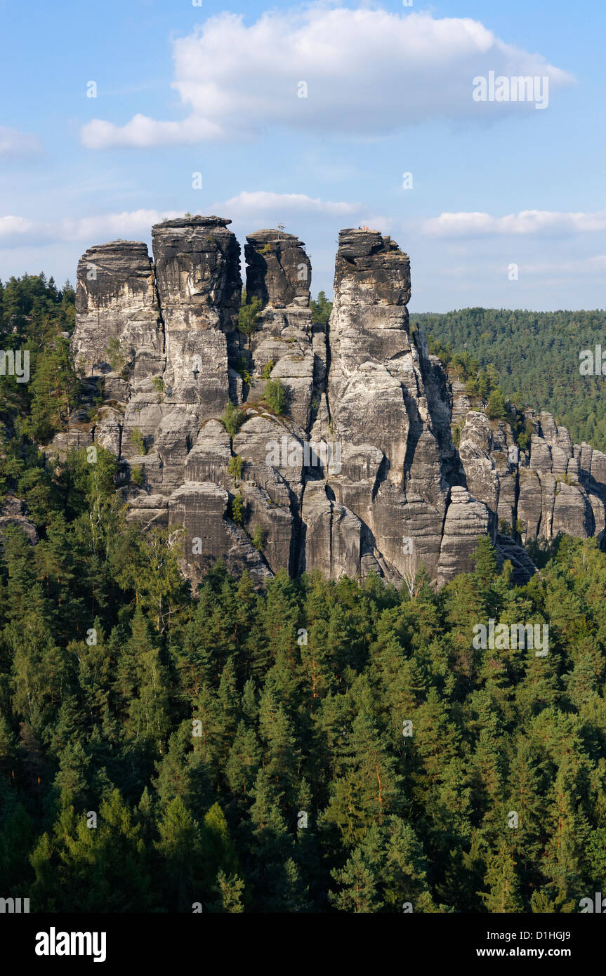 Rock towers in Saxon Switzerland (Sachsische Schweiz), Saxony, Federal ...