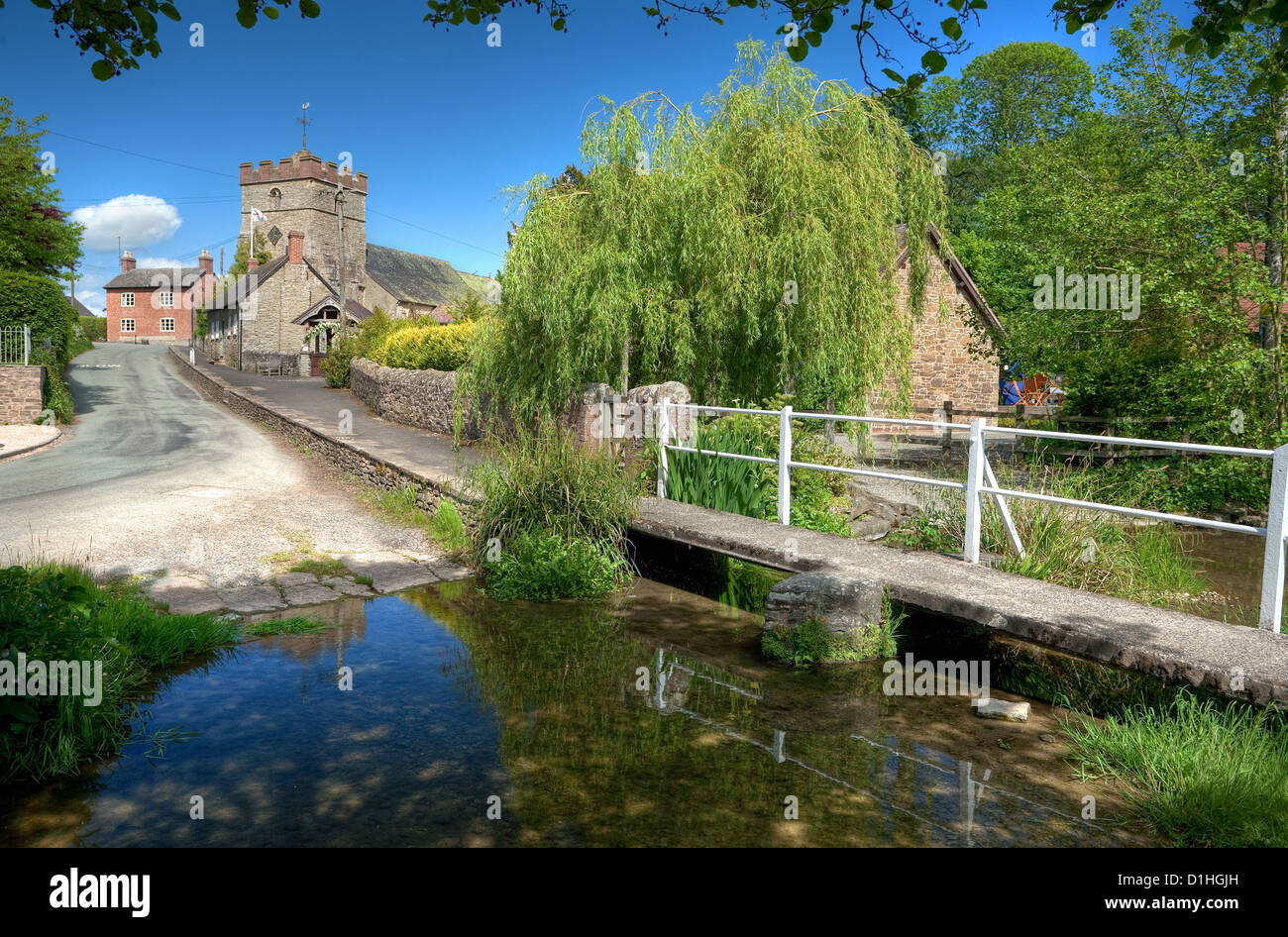 The pretty Shropshire village of Diddlebury, England Stock Photo - Alamy