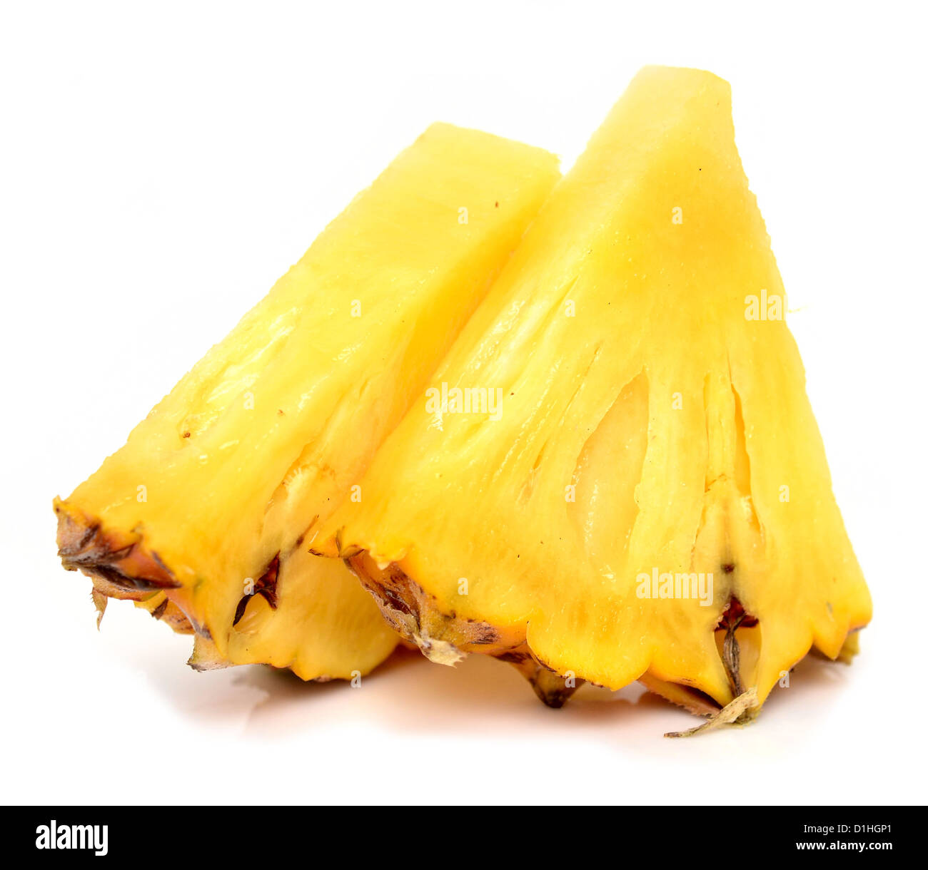 pieces of ananas isolated on white Stock Photo - Alamy