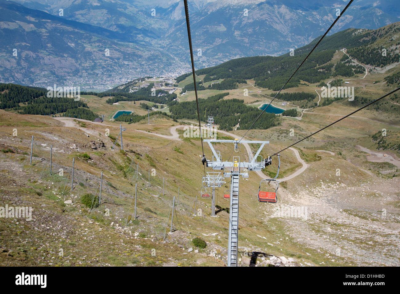 ski lift of Pila, Aosta Valley,Italy Stock Photo - Alamy