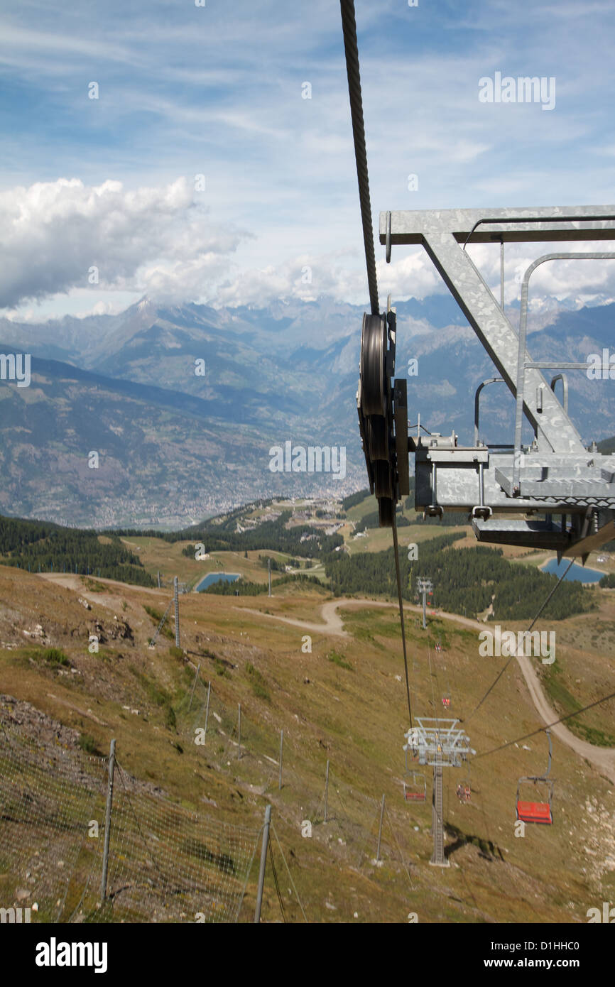 ski lift of Pila, Aosta Valley,Italy Stock Photo - Alamy