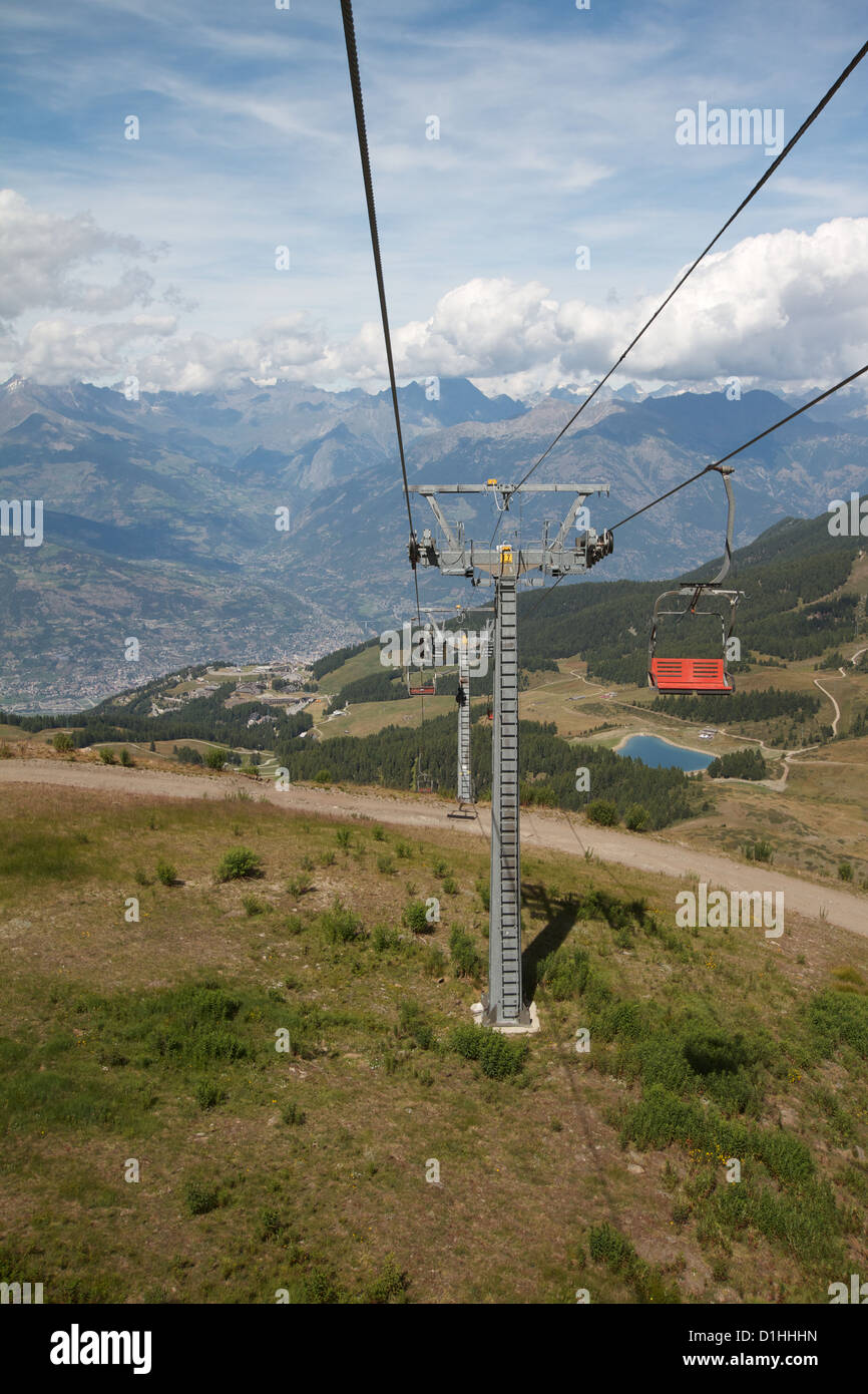 ski lift of Pila, Aosta Valley,Italy Stock Photo - Alamy