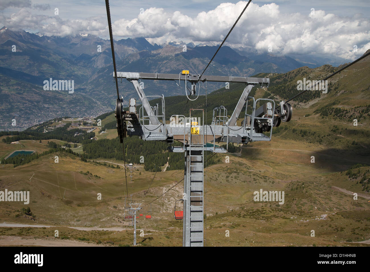 ski lift of Pila, Aosta Valley,Italy Stock Photo - Alamy