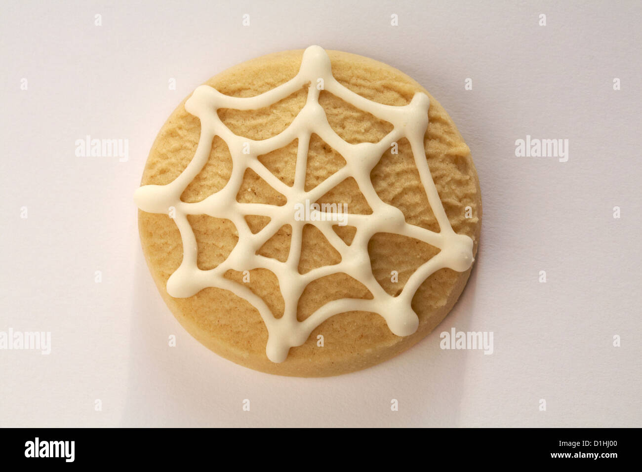 Halloween mini spider web biscuit isolated on white background ...