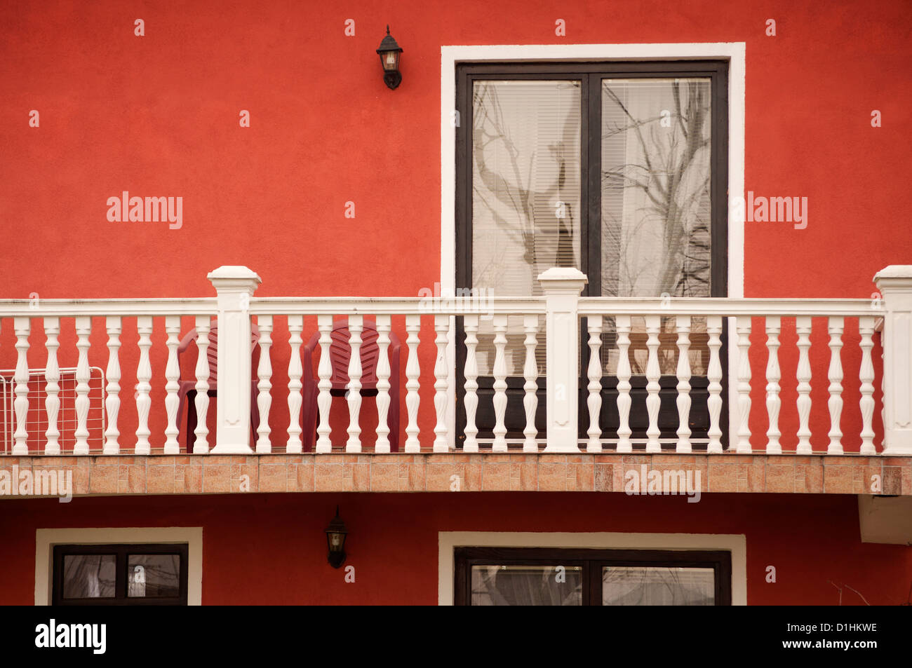 Painted facade balcony hi-res stock photography and images - Alamy
