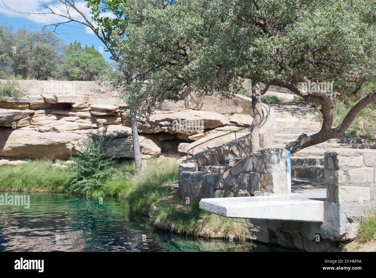 There are quite a few places to dive into the water at the Blue Hole in ...