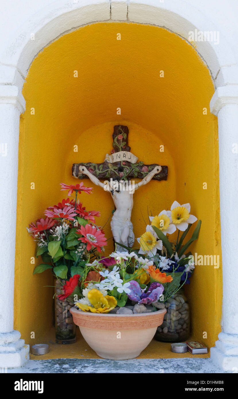 Shrine near Zlata Koruna, South Bohemia, Czech Republic. Depicting the ...