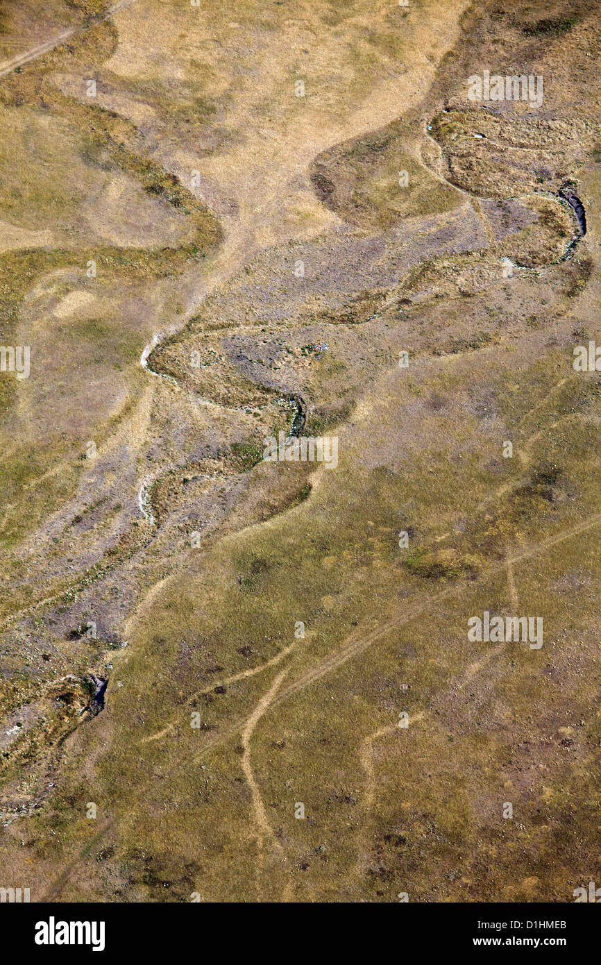 aerial view dry bed of the river Stock Photo - Alamy