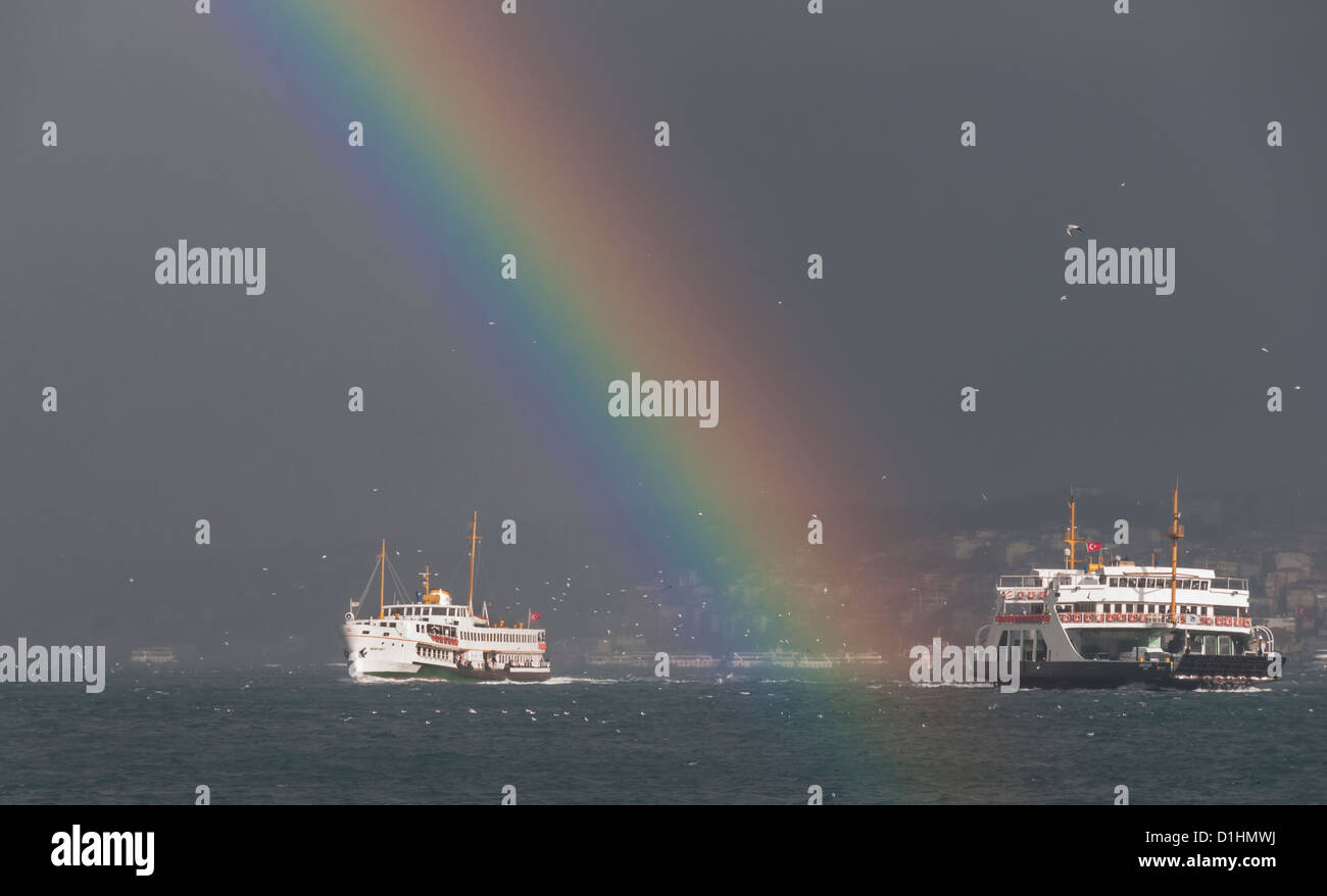 The rainbow in Istanbul,Turkey Stock Photo - Alamy