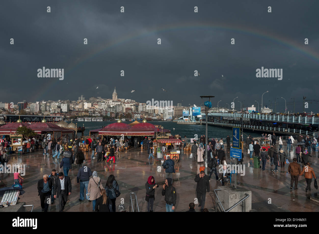 The rainbow in Istanbul,Turkey Stock Photo - Alamy