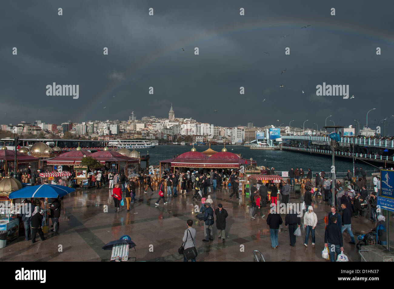 The rainbow in Istanbul,Turkey Stock Photo - Alamy
