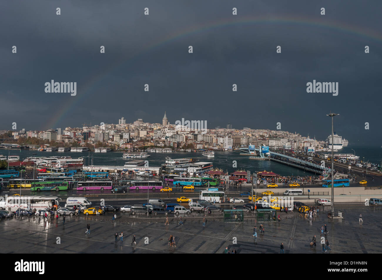 The rainbow in Istanbul,Turkey Stock Photo - Alamy