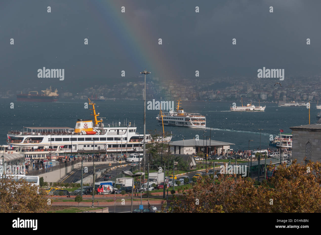 The rainbow in Istanbul,Turkey Stock Photo - Alamy