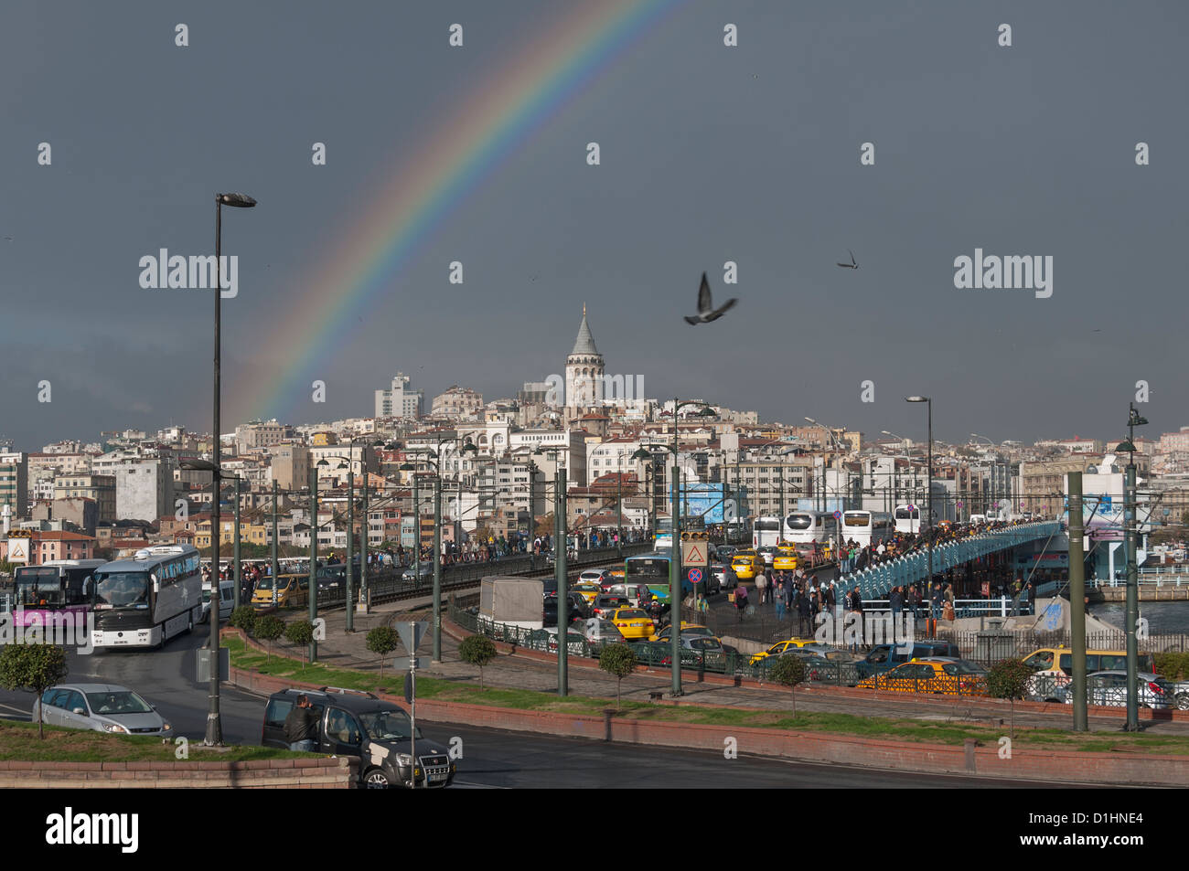 The rainbow in Istanbul,Turkey Stock Photo - Alamy