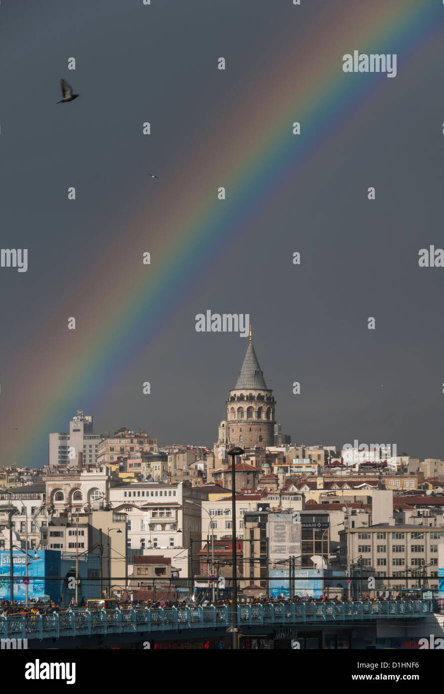 The rainbow in Istanbul,Turkey Stock Photo - Alamy