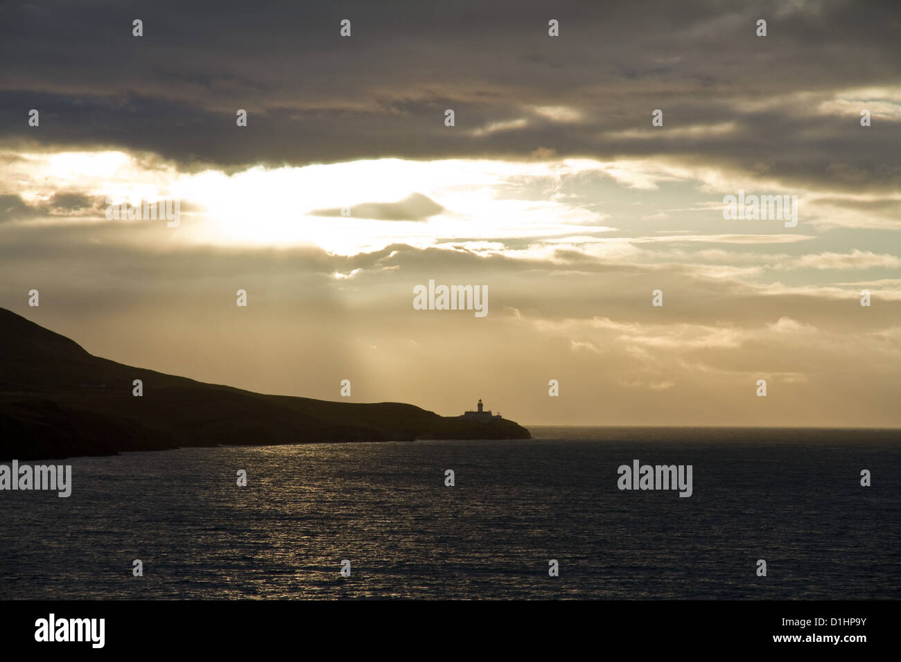 A late afternoon view from The Knab, at Lerwick, capital of Shetland ...