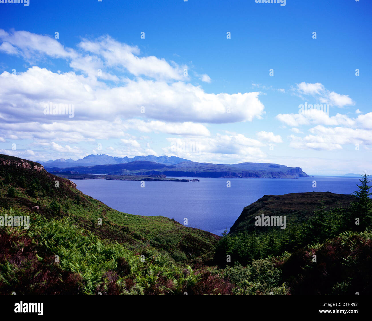 Minginish and the Cuillins looking across Loch Bracadale from near ...