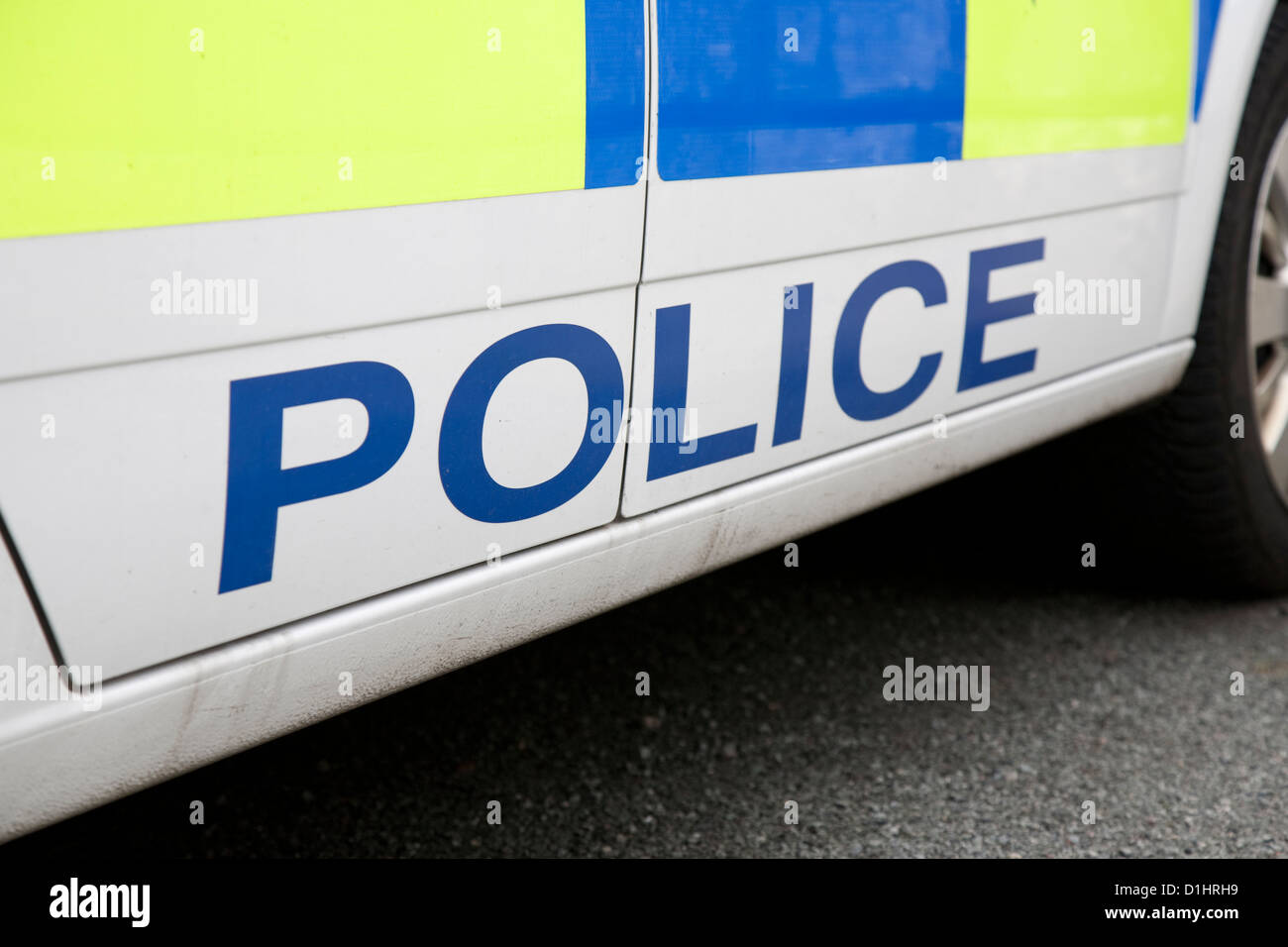 Police Sign on the Bottom of a Car Stock Photo - Alamy