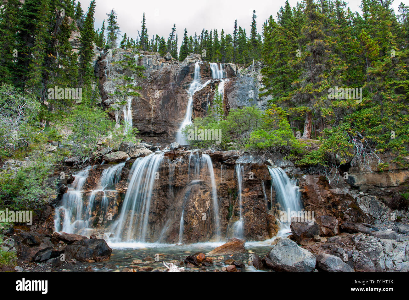 Tangle creek falls in jasper national park hi-res stock photography and ...
