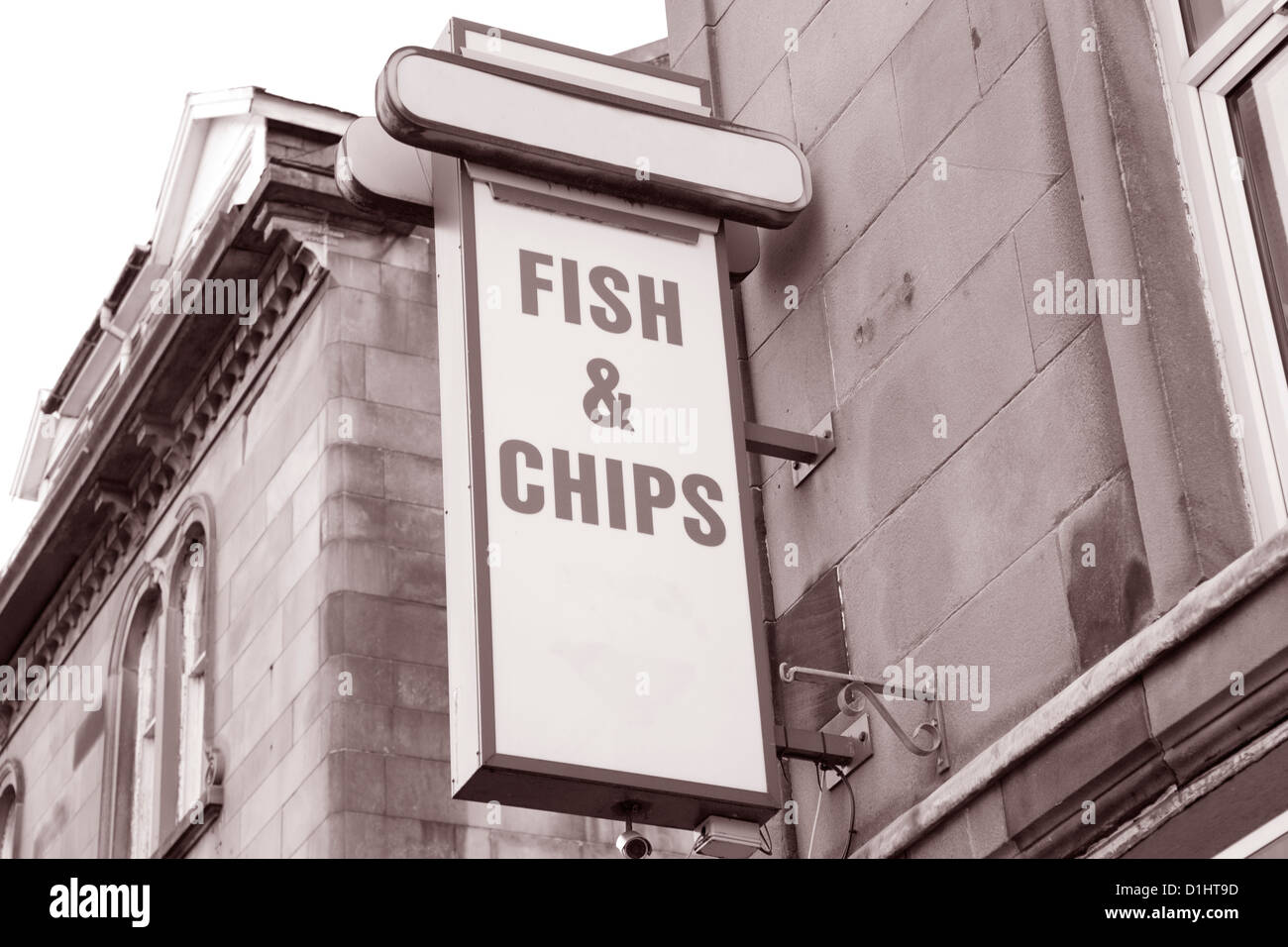 Chip shop sign hi-res stock photography and images - Alamy