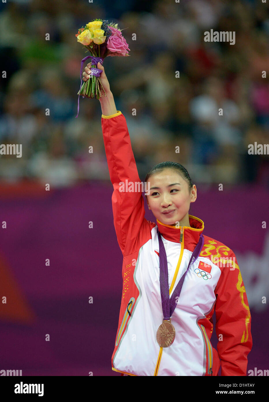 Bronze medalist Wenna He (CHN, People's Republic of China). Trampoline ...