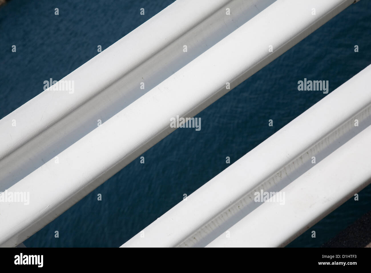Double White Line Background over Blue Sea Stock Photo - Alamy