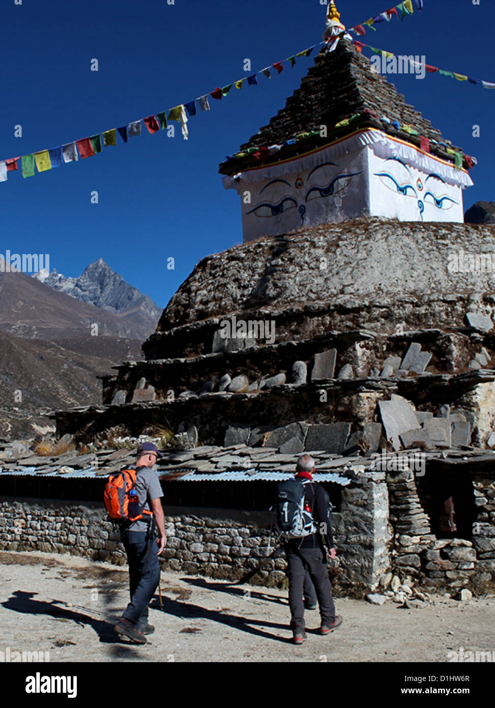 Big Stupa near Thame, Nepal Stock Photo - Alamy