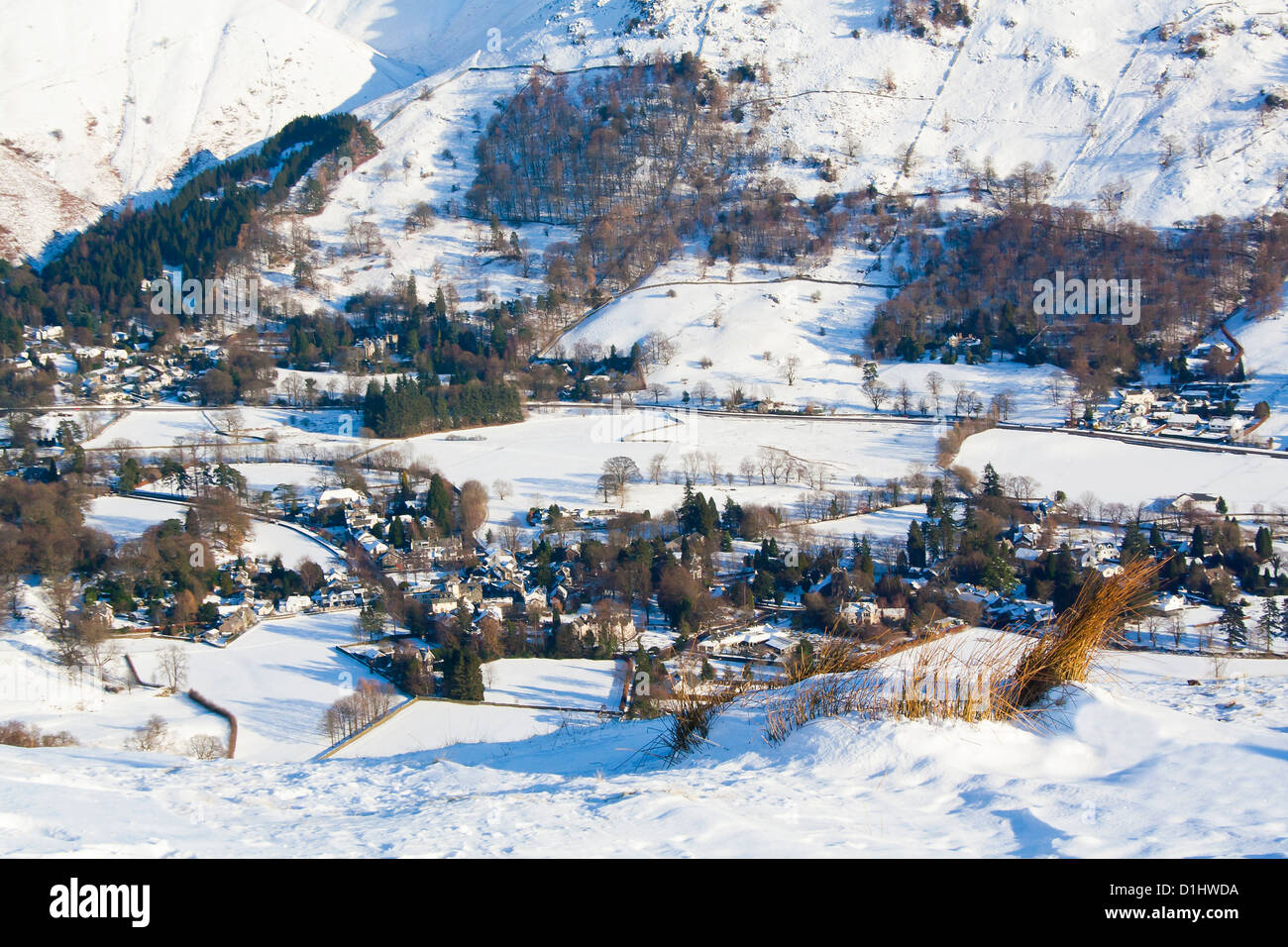 Grasmere in the snow Stock Photo - Alamy