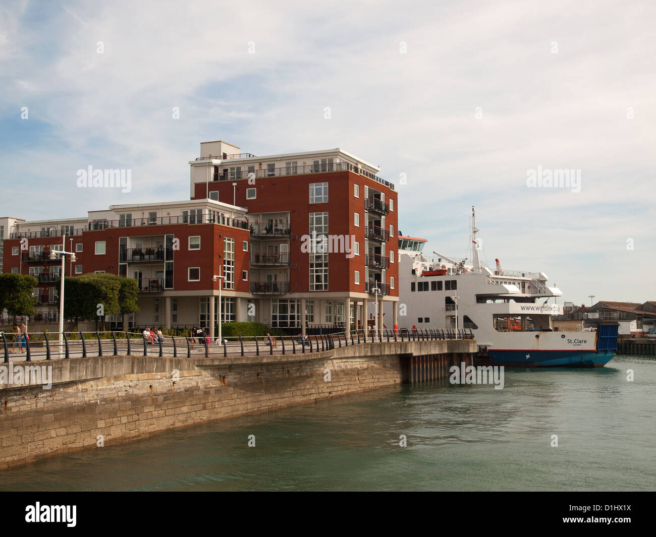 Wightlink car ferry St Clare berthed at the Wightlink terminal in ...