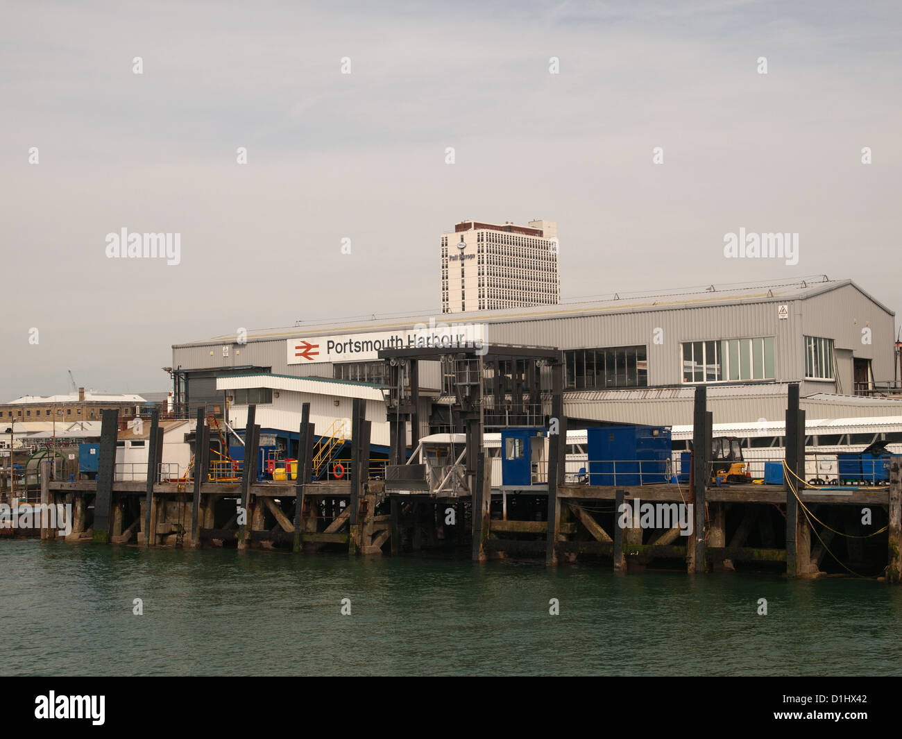 Wightlink passenger terminal Portsmouth Harbour Hampshire England UK ...