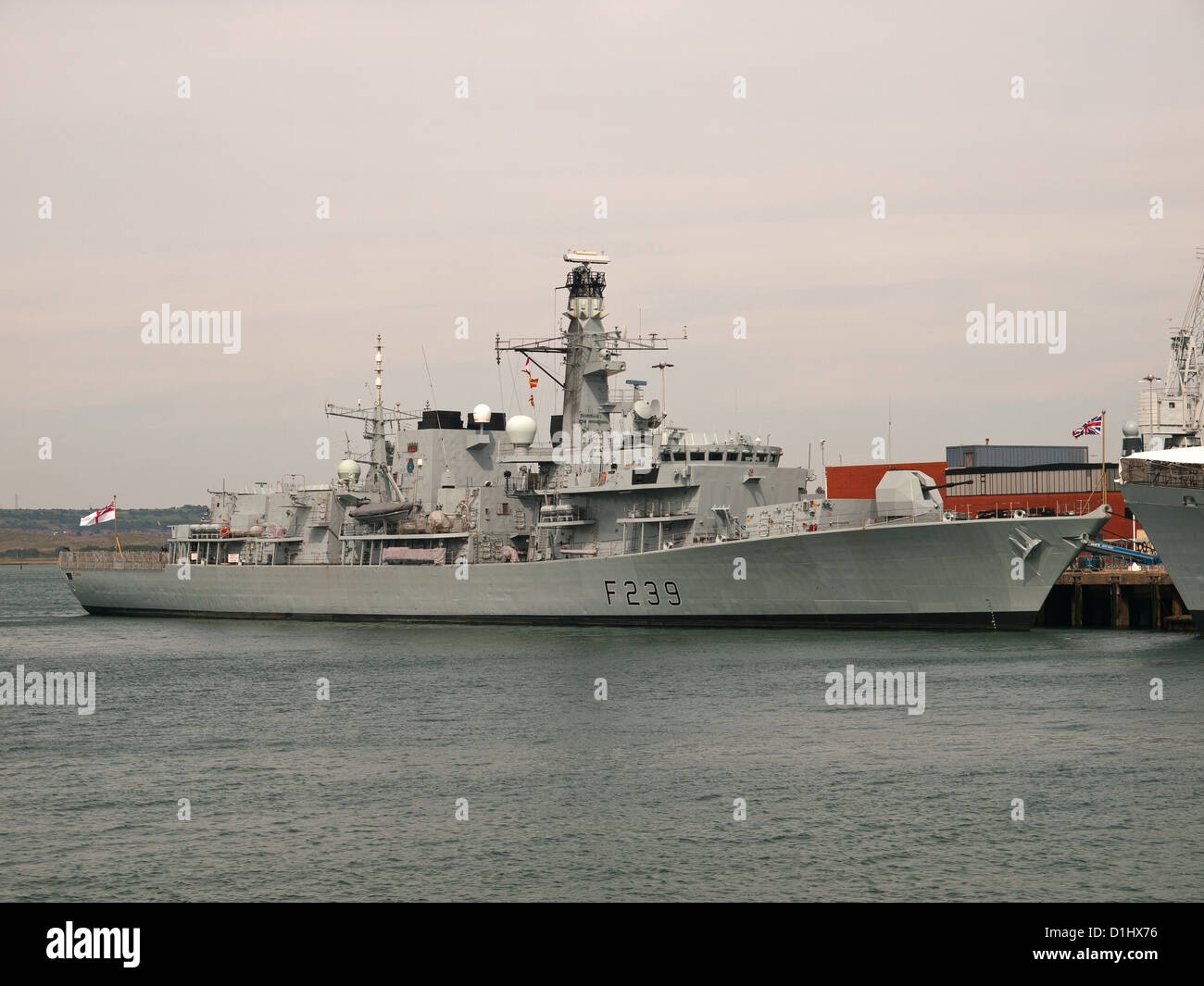 HMS Richmond Type 43 Frigate berthed in Portsmouth Harbour Hampshire ...