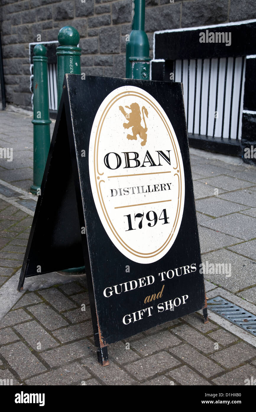 Oban Whiskey Distillery Visitor Centre Sign; Scotland Stock Photo - Alamy