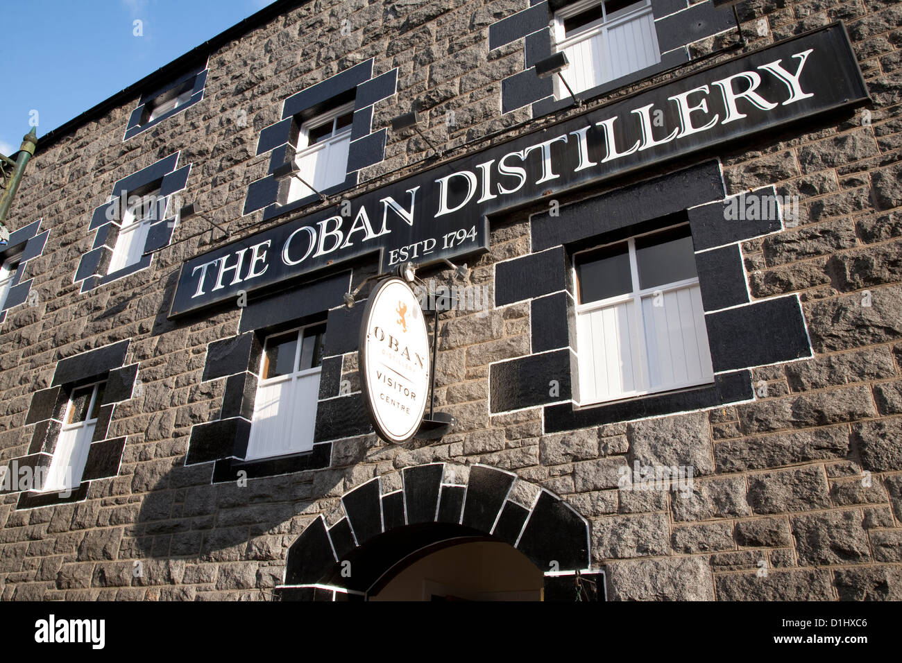 Oban Whiskey Distillery Visitor Centre Sign; Scotland Stock Photo - Alamy