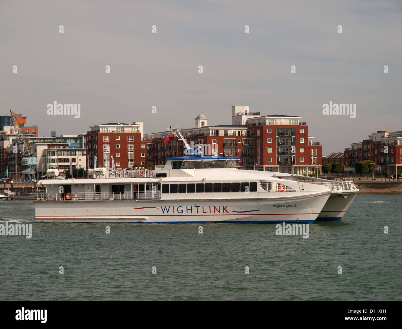 Wightlink passenger ferry Wight Ryder II leaving Portsmouth Harbour ...