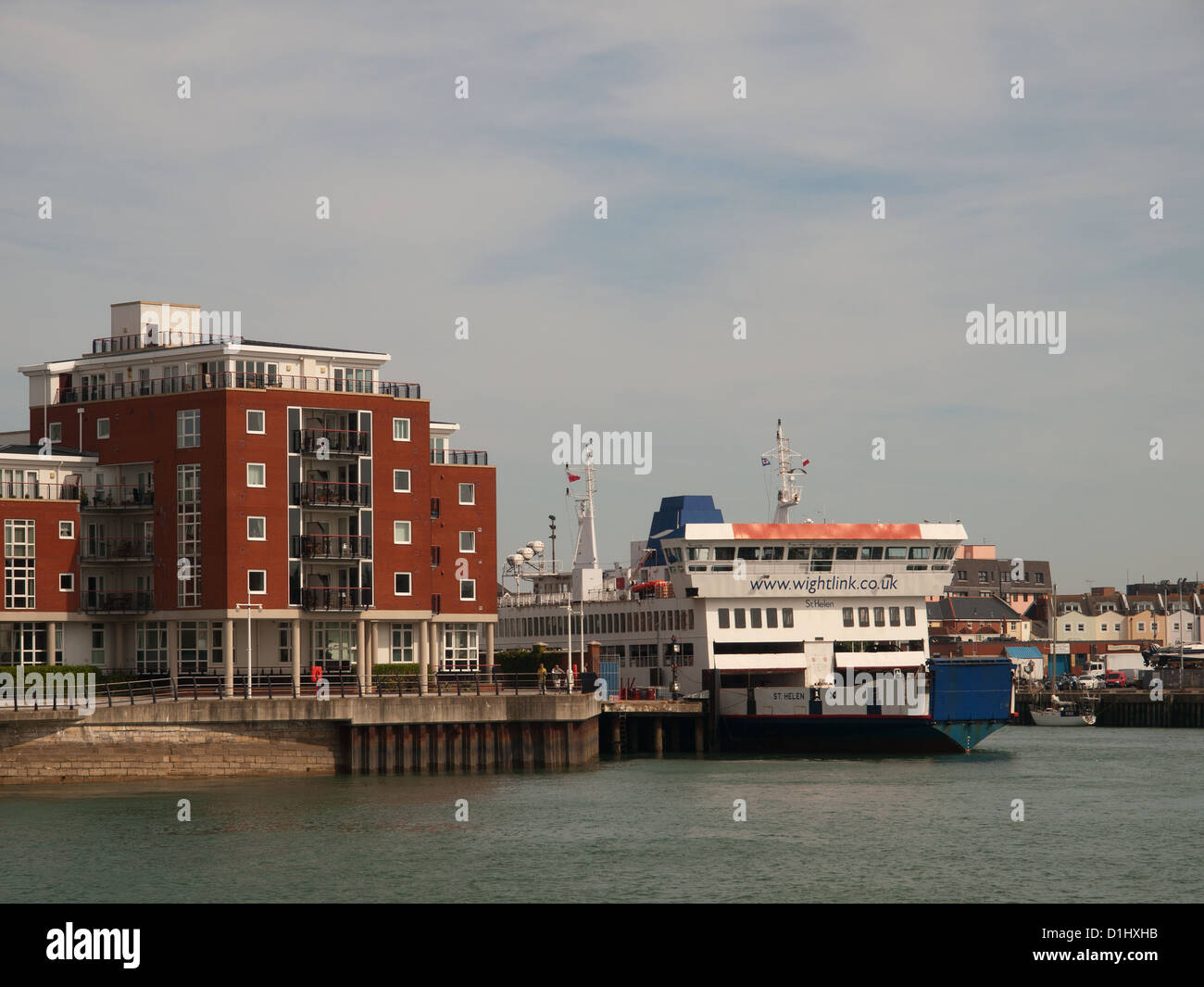 Wightlink car ferry St Helen berthed at the Wightlink terminal in ...