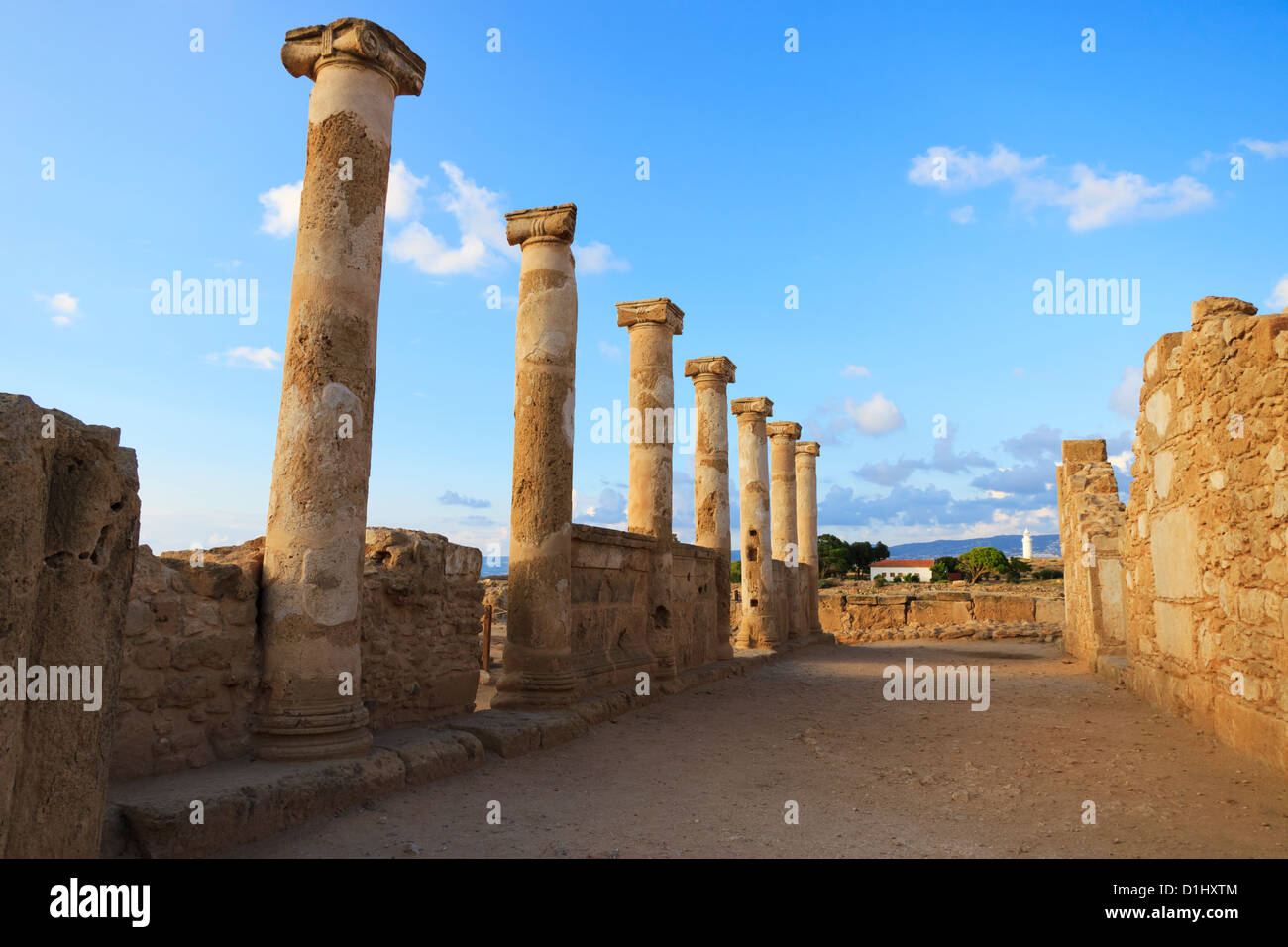 Ruins of an ancient temple at Paphos archaeological complex, Cyprus ...