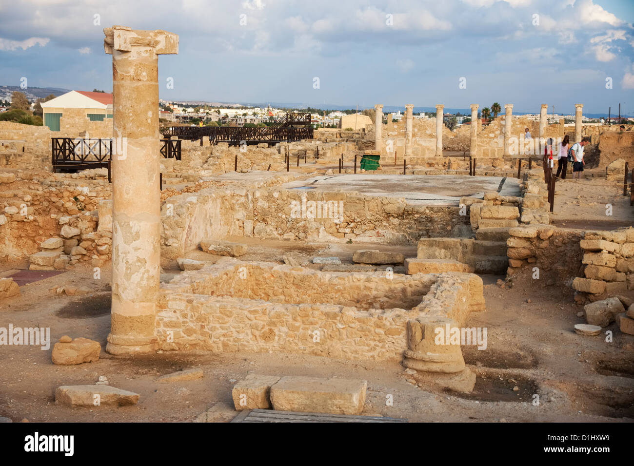 Ruins of an ancient temple at Paphos archaeological complex, Cyprus ...