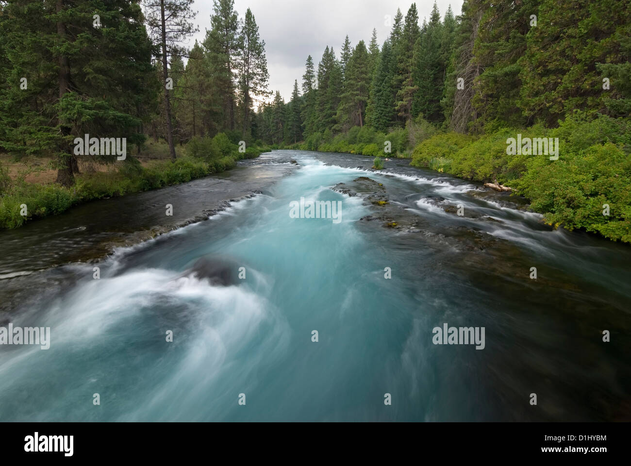 Wizard Falls on Oregon's Metolius River Stock Photo - Alamy