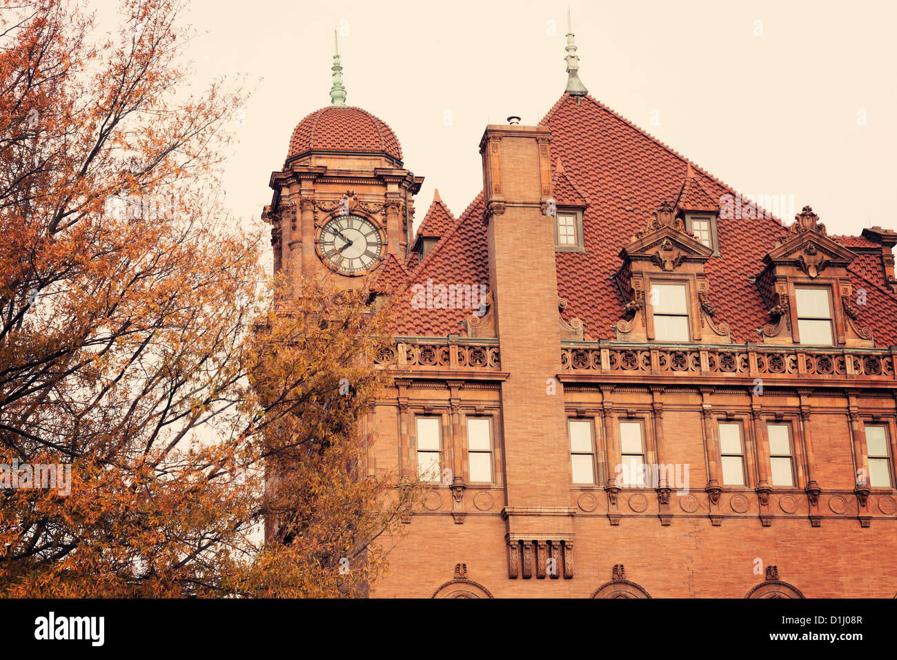 Old Main Street Train Station Clock Tower in Richmond Stock Photo - Alamy